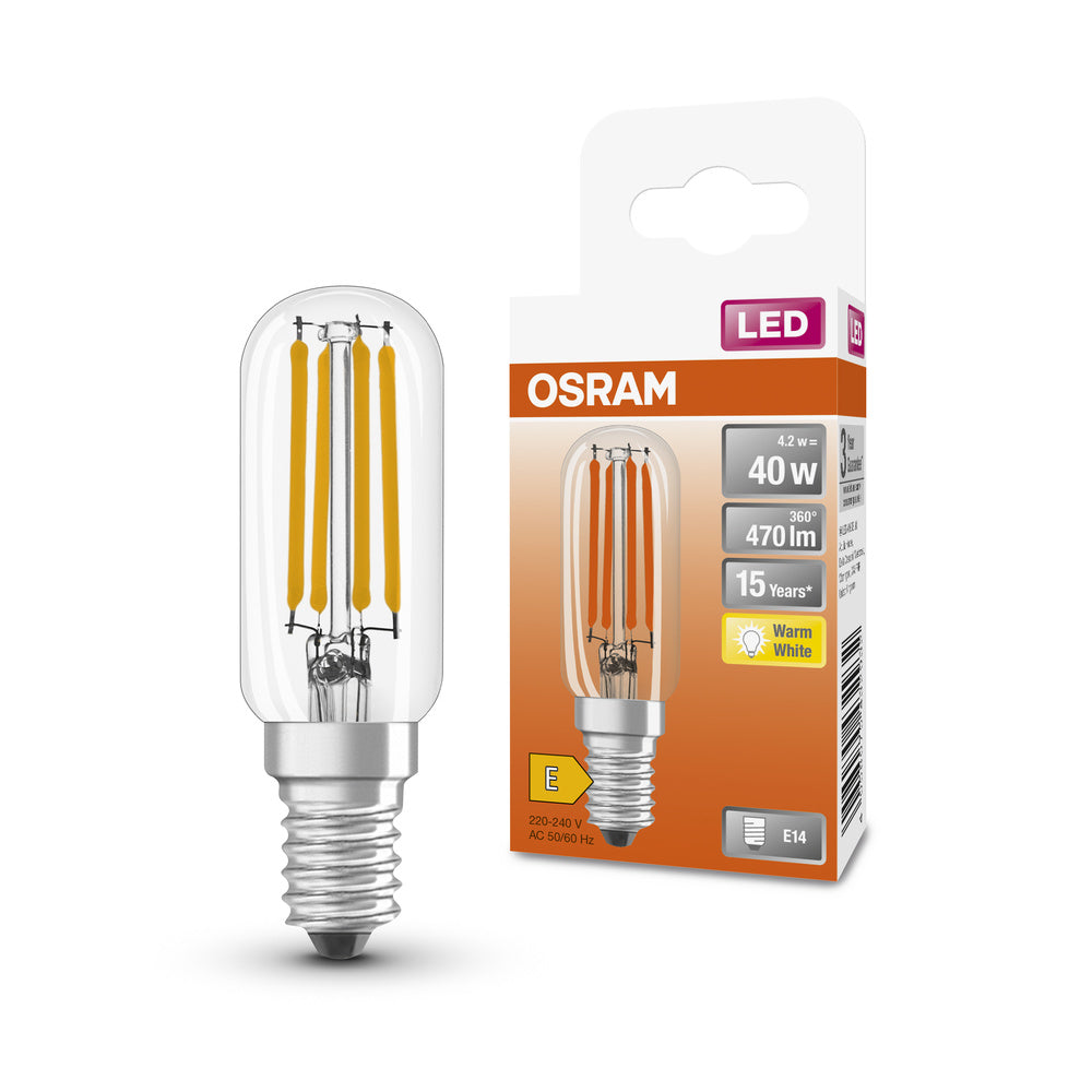 OSRAM LED Lampe LED SPECIAL T26 4.2W 827 Clear E14, 470 lm, 2700 K, Wa