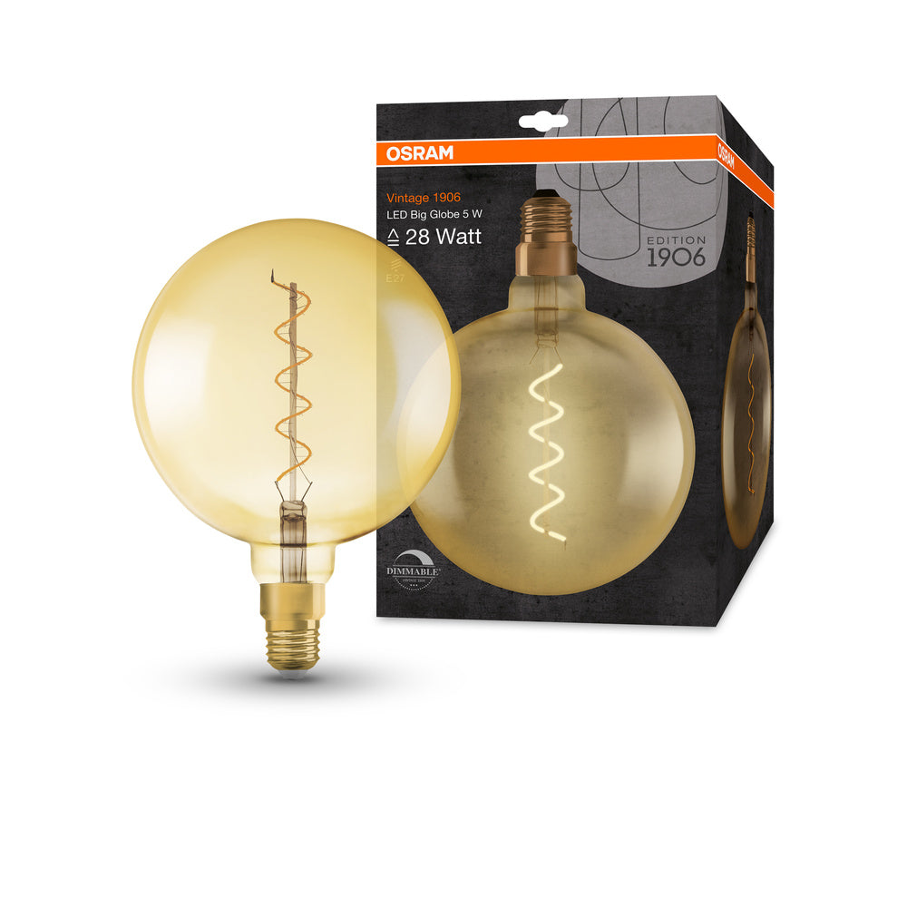 OSRAM VINTAGE 1906® LED Lampe LED CLASSIC Globe Dimmable 4W 820 Gold E