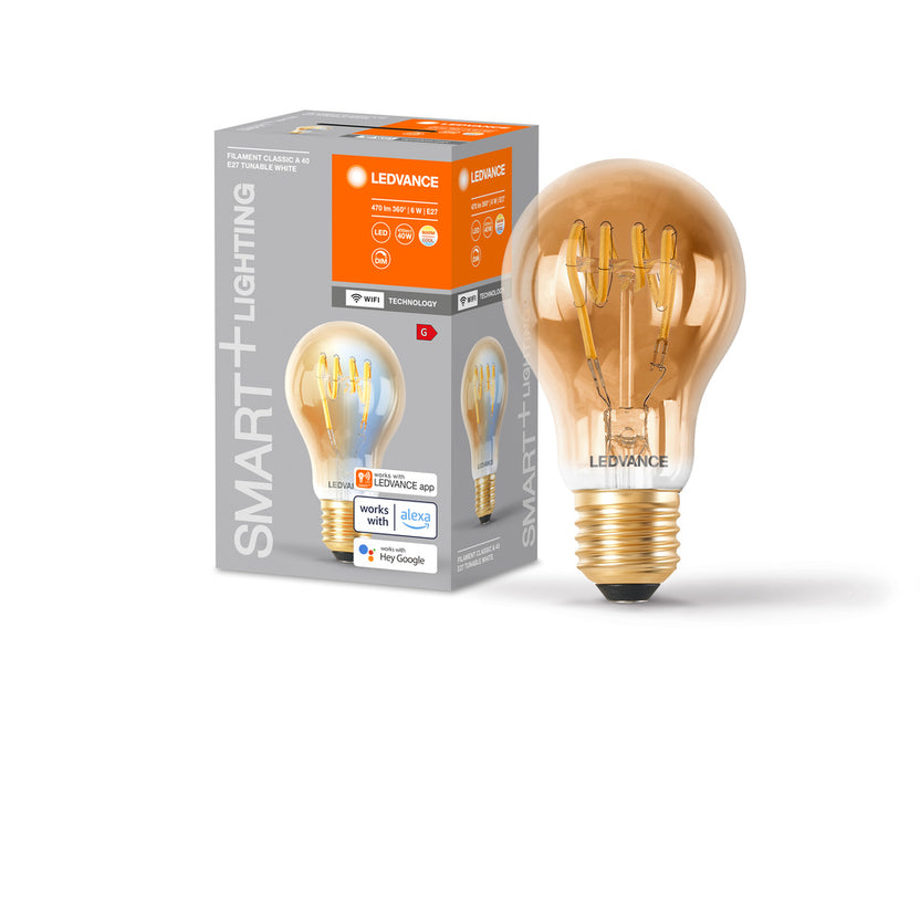 LEDVANCE SMART+ Wifi Filament Classic LED Lampe E27 6W 470 lm, 2200…50