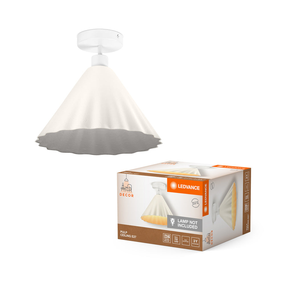 LEDVANCE DECOR Deckenleuchte Decor Pulp weiß, E27, 310 mm