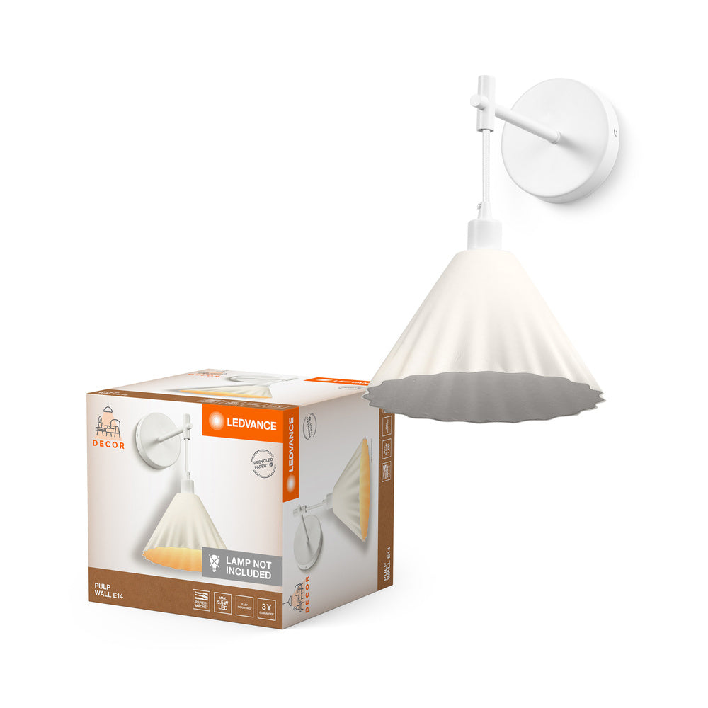 LEDVANCE DECOR Wandleuchte Decor Pulp weiß, E14, 218 mm