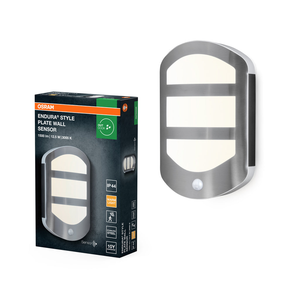 OSRAM ENDURA® Style Plate LED Wandleuchte mit Sensor 12,5W / 3000K War