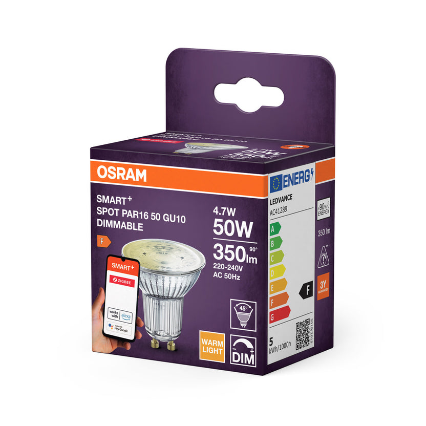 OSRAM ZigBee SMART+ LED Lampe Spot warmweiß dimmbar (ex 50W) 4,7W / 27