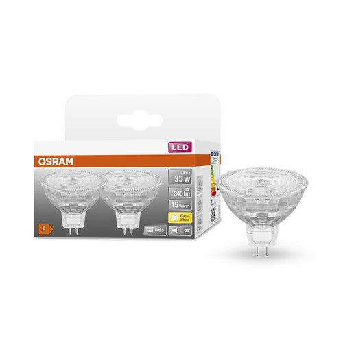 OSRAM Star Reflektor LED-Lampe für GU5.3-Sockel, klares Glas ,Warmweiß